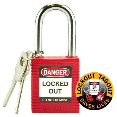 Safety Plus Padlock - Red